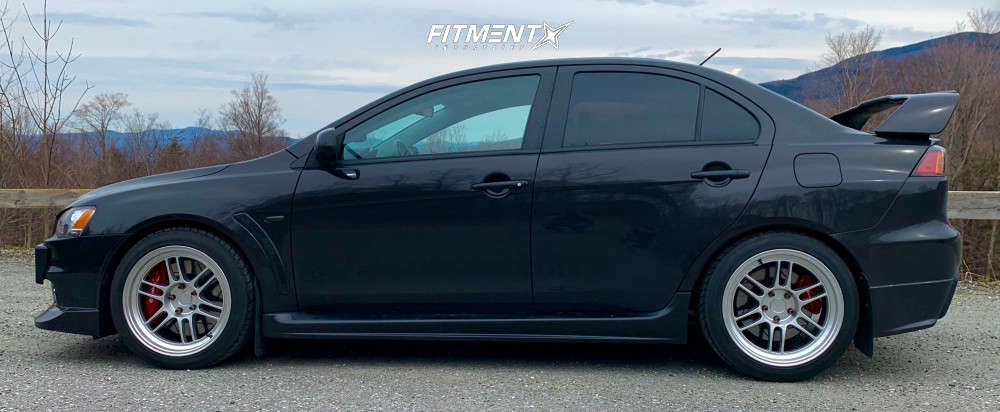 2014 Mitsubishi Lancer Evolution GSR with 18x9.5 ESR Sr11 and Ohtsu ...