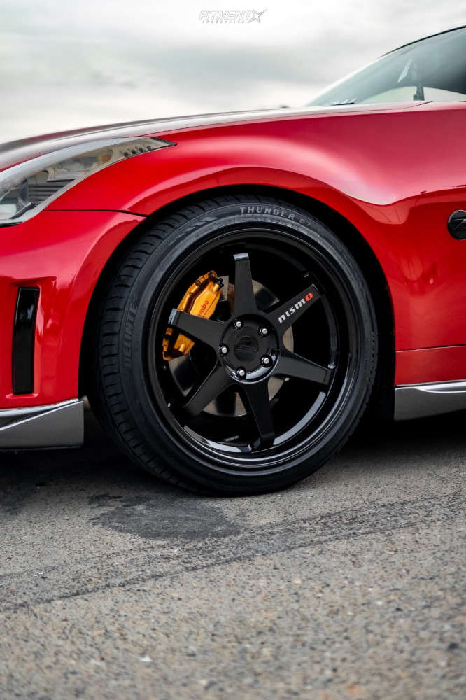 2007 Nissan 350Z Nismo with 19x9.5 ESR Sr07 and Delinte 245x40 on Stock ...
