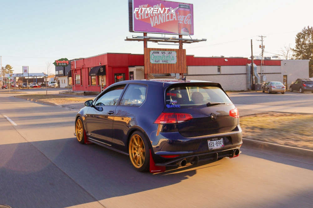 2015 Volkswagen GTI S with 18x8.5 F1R F101 and Ohtsu 225x40 on Lowering ...