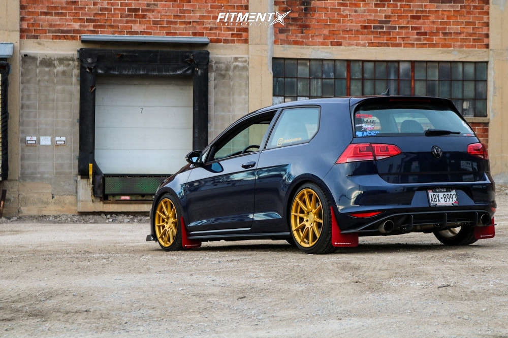 2015 Volkswagen GTI S with 18x8.5 F1R F101 and Ohtsu 225x40 on Lowering ...