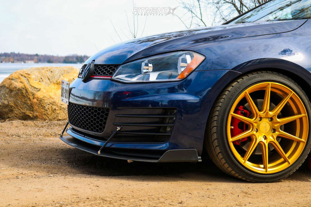 2015 Volkswagen GTI S with 18x8.5 F1R F101 and Ohtsu 225x40 on Lowering ...