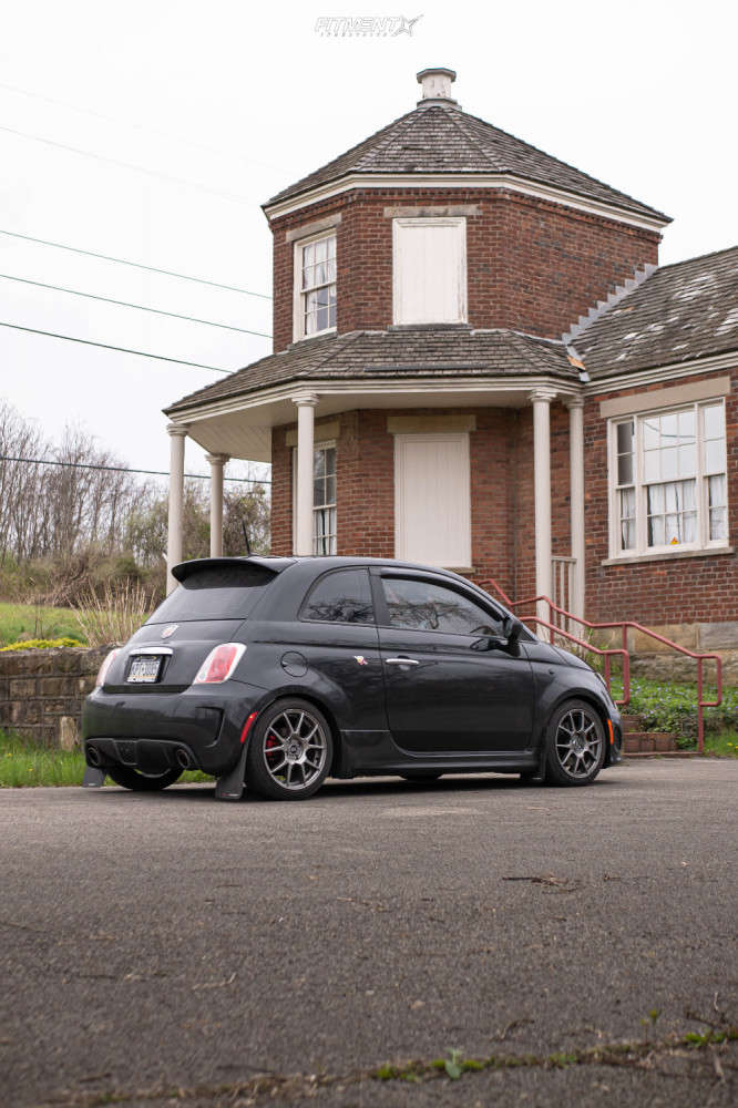 2013 Fiat 500 Abarth with 16x7 Enkei Ys5 and Nexen 195x45 on Lowering ...
