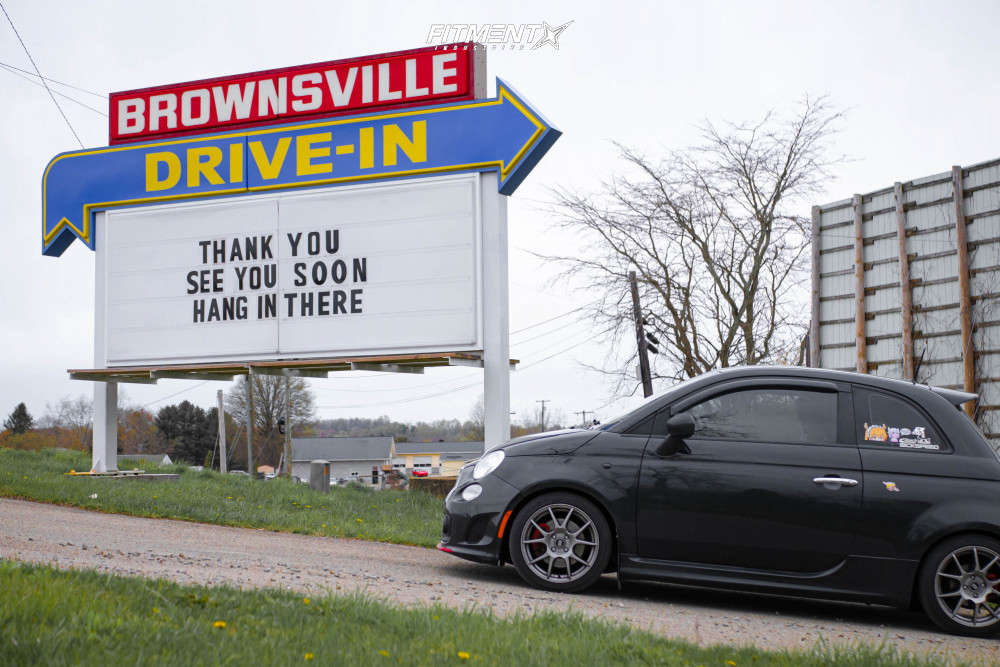 2013 Fiat 500 Abarth with 16x7 Enkei Ys5 and Nexen 195x45 on Lowering ...
