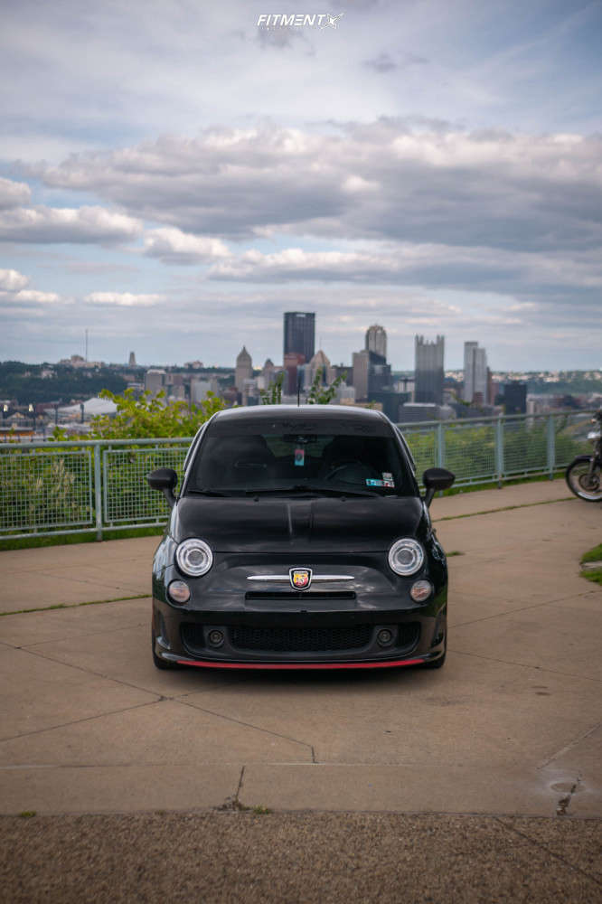 2013 Fiat 500 Abarth with 16x7 Enkei Ys5 and Nexen 195x45 on Lowering ...