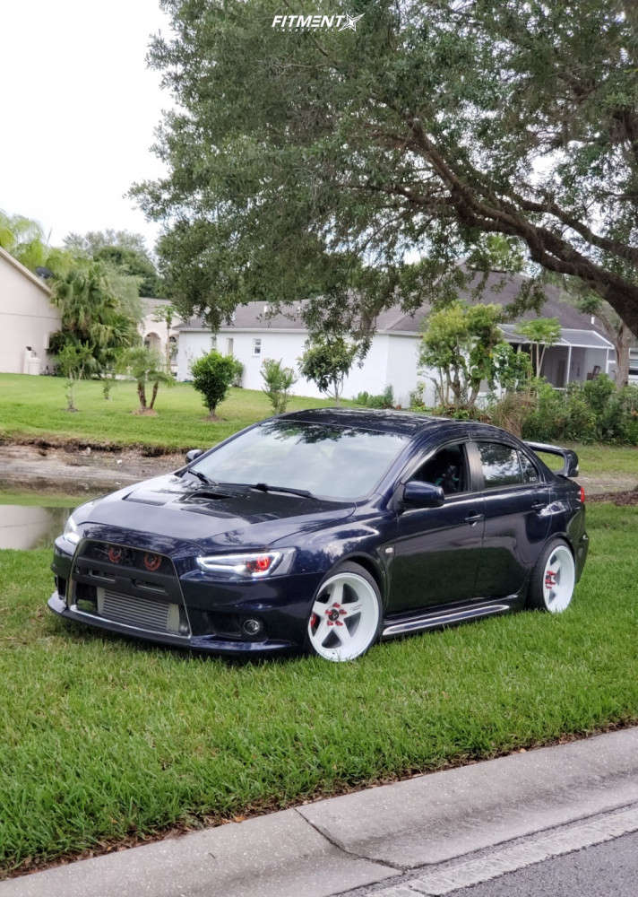 2013 Mitsubishi Lancer Evolution GSR with 18x10 Cosmis Racing Xt-005r ...