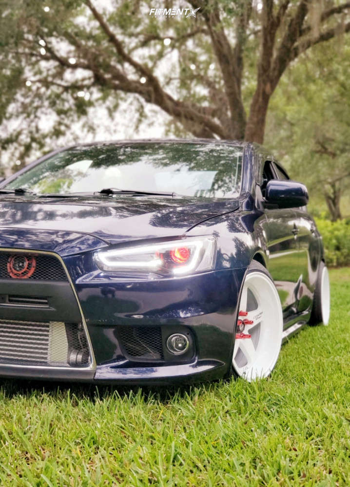 2013 Mitsubishi Lancer Evolution GSR with 18x10 Cosmis Racing Xt-005r ...