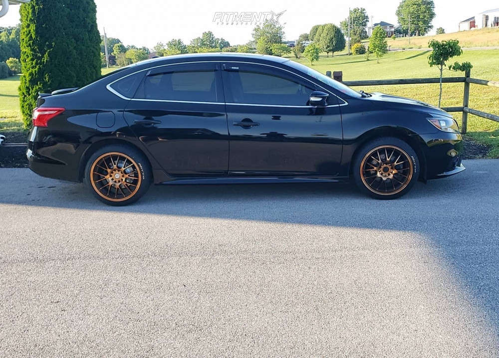 2017 Nissan Sentra SR Turbo with 18x8.5 Shift Crank and Nitto 225x40 on ...