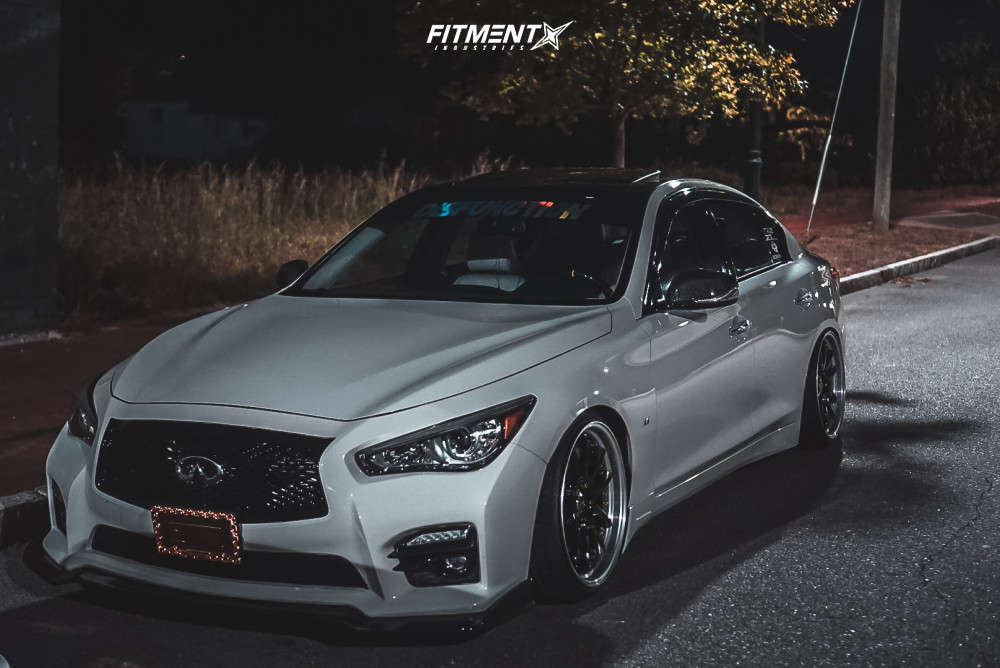 2015 INFINITI Q50 Sport with 19x9.5 Work Emotion CR 3P and Nexen 225x35 ...