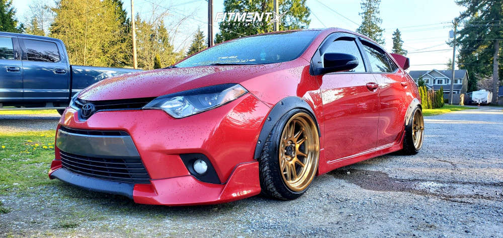 2015 Toyota Corolla LE with 18x9.5 Cosmis Racing XT-206R and Federal ...