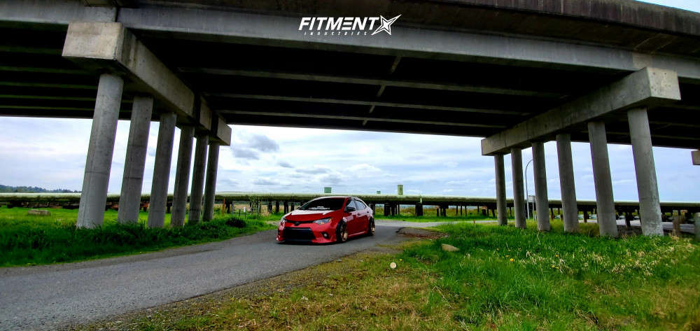 2015 Toyota Corolla LE with 18x9.5 Cosmis Racing XT-206R and Federal ...