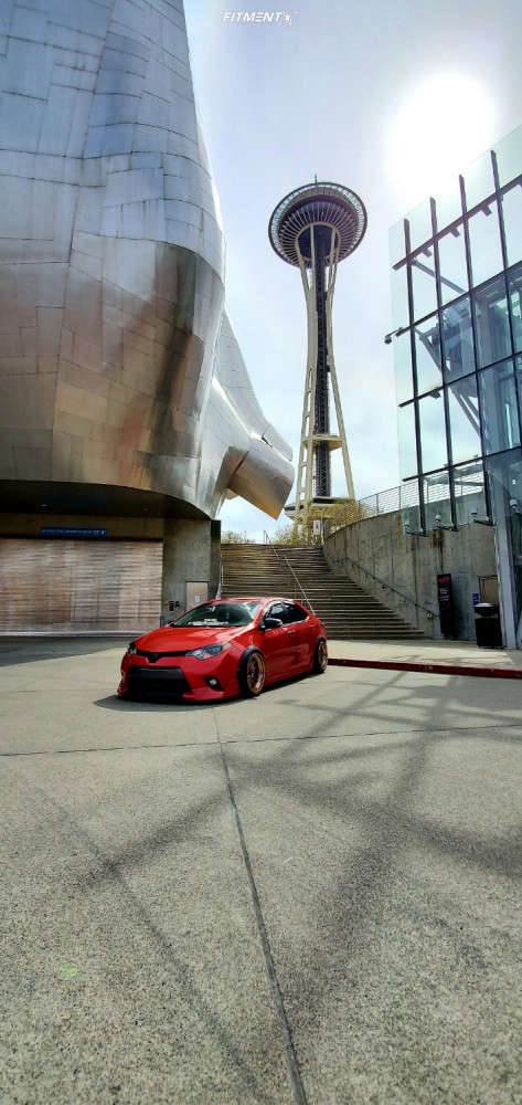 2015 Toyota Corolla LE with 18x9.5 Cosmis Racing XT-206R and Federal ...