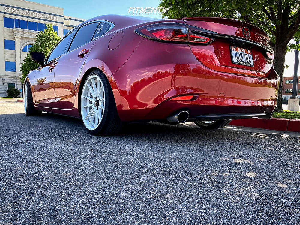 2018 Mazda 6 Grand Touring with 19x9.5 Cosmis Racing R1 and Atrezzo ...
