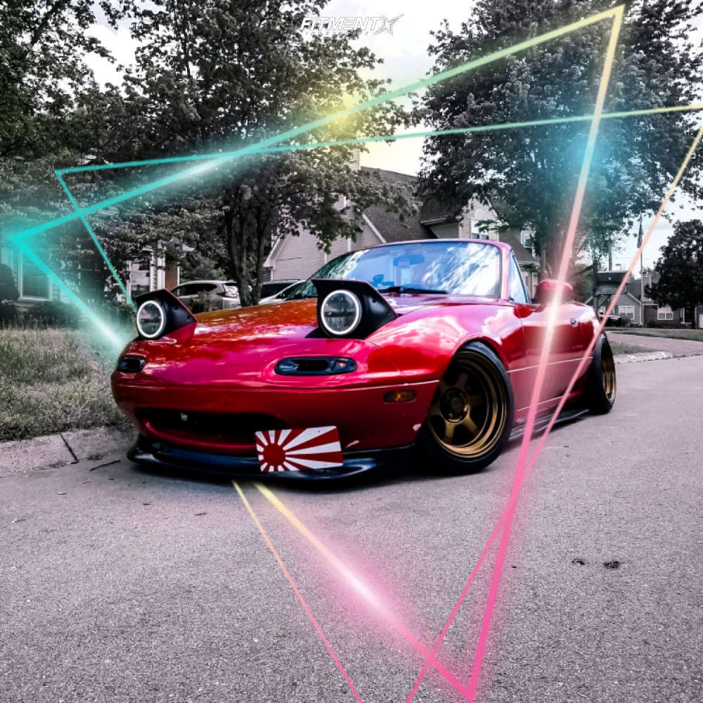 1991 Mazda MX-5 Miata Base with 15x8 Rota Grid V and Toyo Tires 195x45 ...