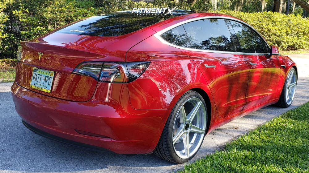 2018 Tesla 3 Long Range with 20x9 Advanti Racing Cammino and Hankook ...