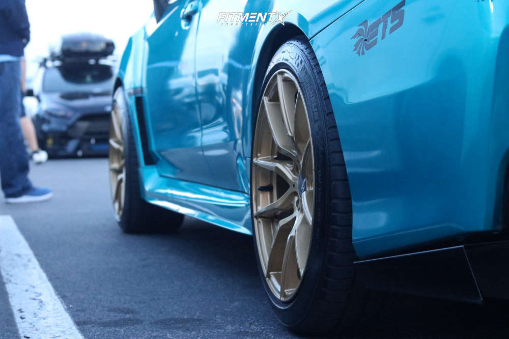 2015 Subaru WRX STI Base with 18x9.5 Option Lab R716 and Michelin 245x40 on Stock Suspension ...