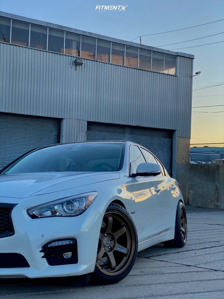 2015 INFINITI Q50 Hybrid Sport with 18x10.5 Volk Te37 and Continental ...