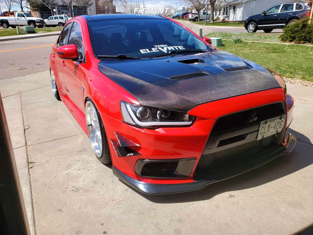 2015 Mitsubishi Lancer Evolution GSR with 18x10 Rota Mxr and Nitto ...