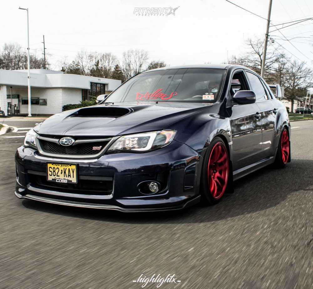 2011 Subaru WRX STI Base with 18x9.5 Work Emotion Cr Kiwami and ...