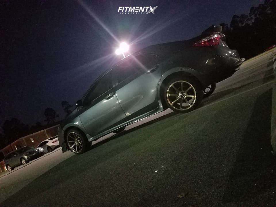 2015 Toyota Corolla L with 18x9 STR 903 and Ohtsu 225x40 on Air ...