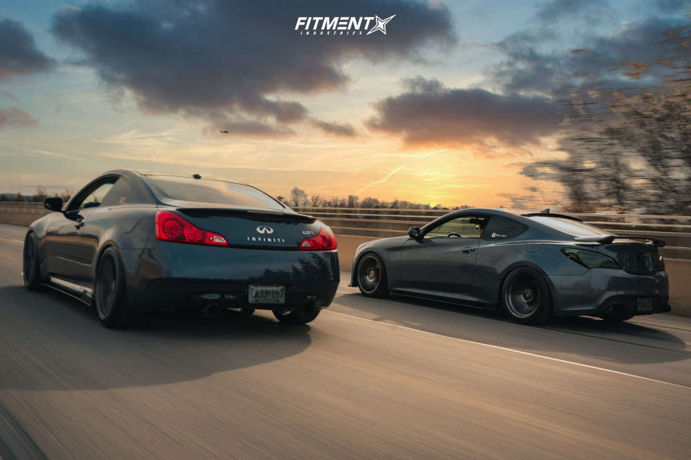 2008 INFINITI G37 Sport with 19x8.5 Stance Sf-03 and Continental 225x45 ...