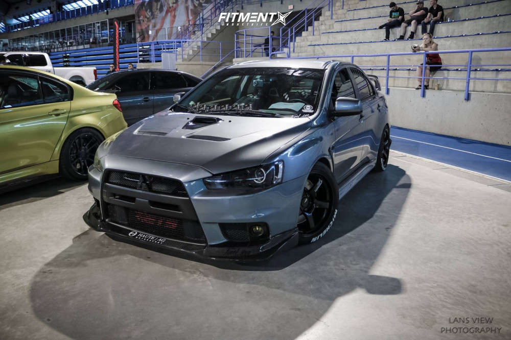 2014 Mitsubishi Lancer Evolution GSR with 18x10 Advan Racing GT and ...