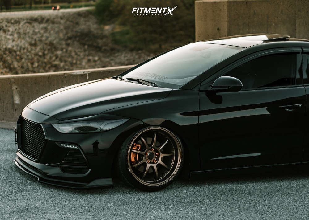 2018 Hyundai Elantra Sport with 18x9.5 Work D9r and Achilles 205x40 on ...