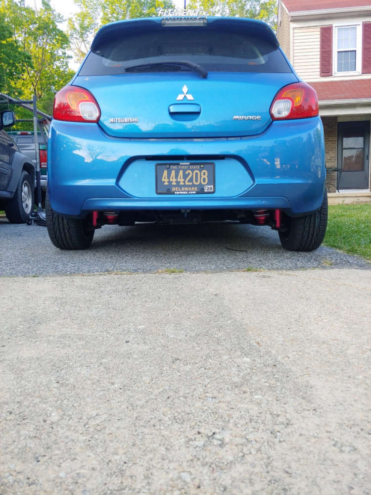 2015 Mitsubishi Mirage DE with 15x7 ESM 002r and Toyo Tires 195x40 on ...
