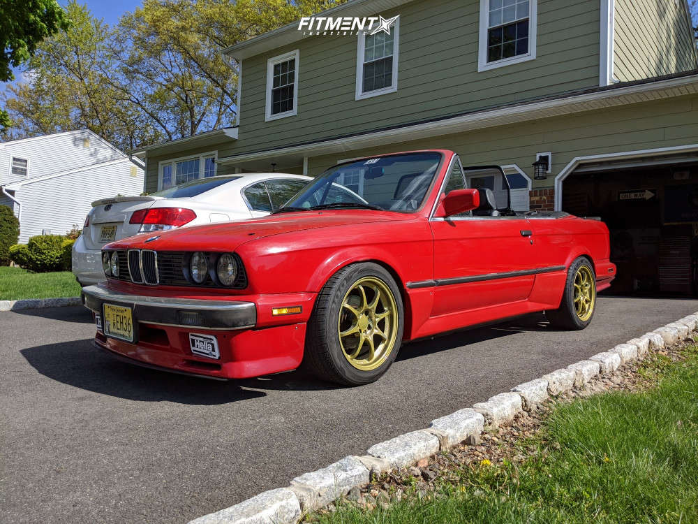 1987 BMW 325i Base with 16x8 Volk Ce28n and Nexen 205x50 on Lowering ...