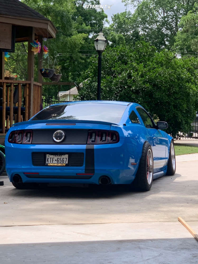 2013 Ford Mustang Base with 18x9.5 Cosmis Racing XT-206R and Nitto ...