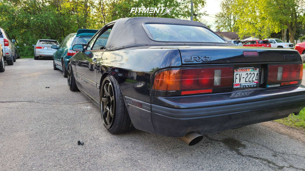 1988 Mazda RX-7 Convertible with 17x9 MB Wheels Weapon and Yokohama ...