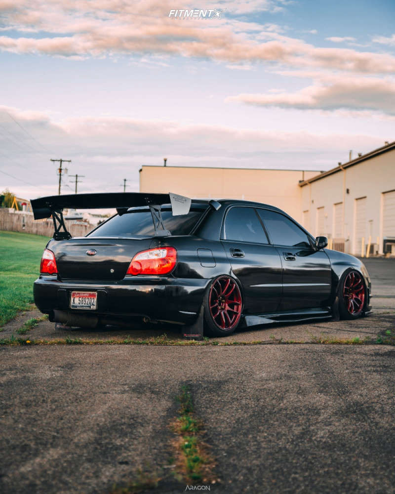 2007 Subaru WRX Base with 18x9.5 ESR Sr08 and Federal 225x35 on Air ...