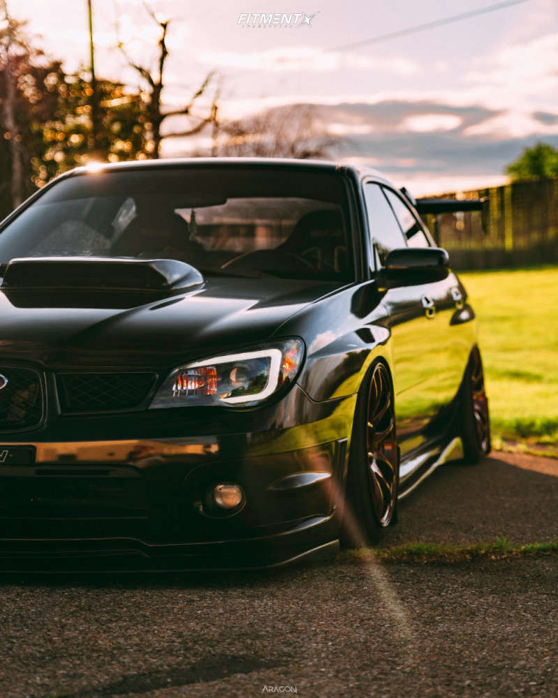 2007 Subaru WRX Base with 18x9.5 ESR Sr08 and Federal 225x35 on Air ...