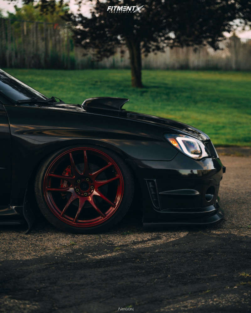 2007 Subaru WRX Base with 18x9.5 ESR Sr08 and Federal 225x35 on Air ...