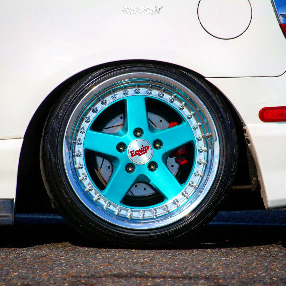 2004 Honda Civic Si with 17x7.5 Work Equip E05 and Yokohama 195x40 on ...