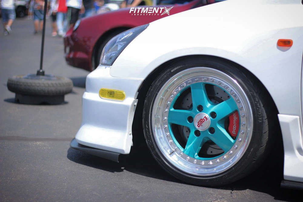 2004 Honda Civic Si with 17x7.5 Work Equip E05 and Yokohama 195x40 on ...