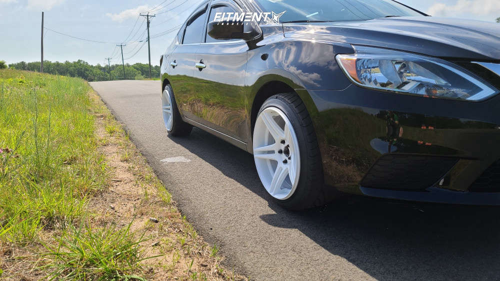 2019 Nissan Sentra SV with 18x9 Cosmis Racing S5r and Nitto 225x40 on ...
