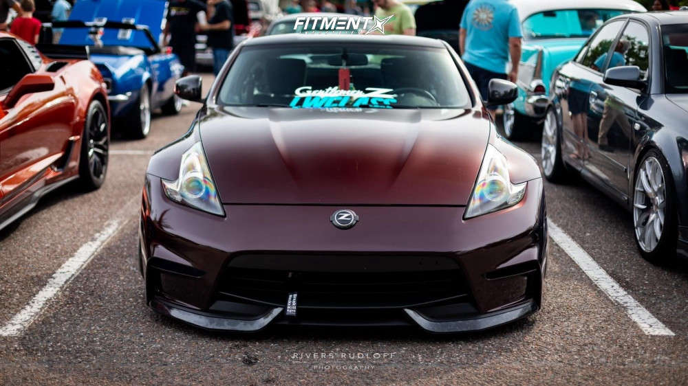 2013 Nissan 370Z Base with 19x10 Work VS KF and Firestone 235x35 on Air ...