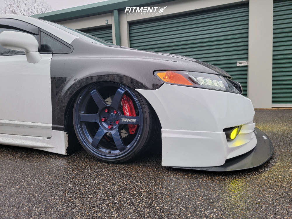 2009 Honda Civic Si with 18x9.5 Volk Te37 Saga and Velozza 215x35 on Air Suspension | 1112004 ...