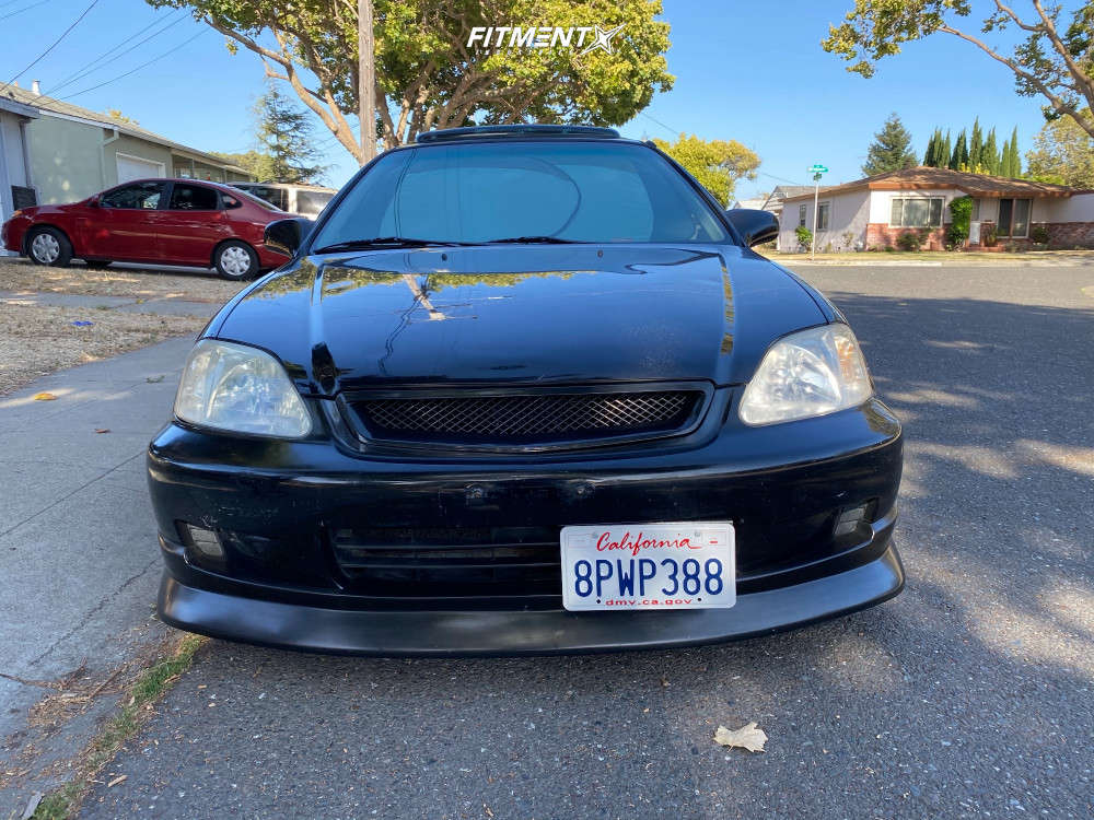 2000 Honda Civic EX with 15x6.5 Konig Backbone and Toyo Tires 195x45 on ...