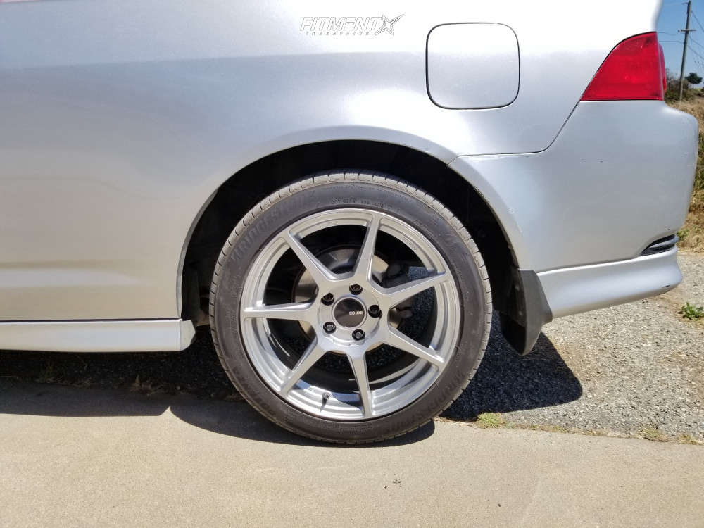 2005 Acura RSX Base with 17x8 Enkei TFR and Bridgestone 225x45 on Stock ...