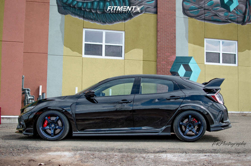 2017 Honda Civic Type R with 18x9.5 Gram Lights 57cr and Firestone 265x35 on Lowering Springs ...