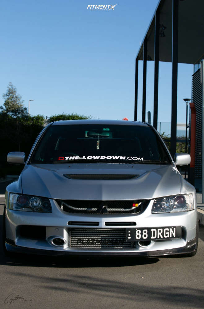 2006 Mitsubishi Lancer Evolution with 18x9.5 AME Tracers and Nitto ...