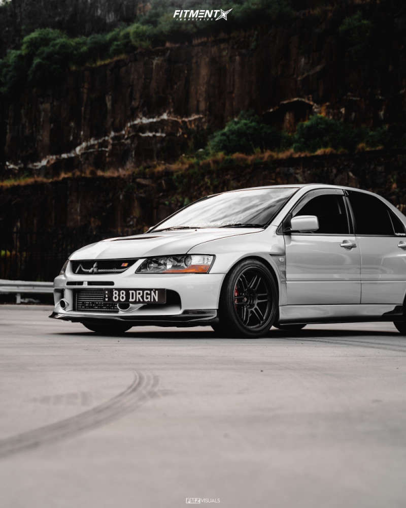 2006 Mitsubishi Lancer Evolution with 18x9.5 AME Tracers and Nitto ...