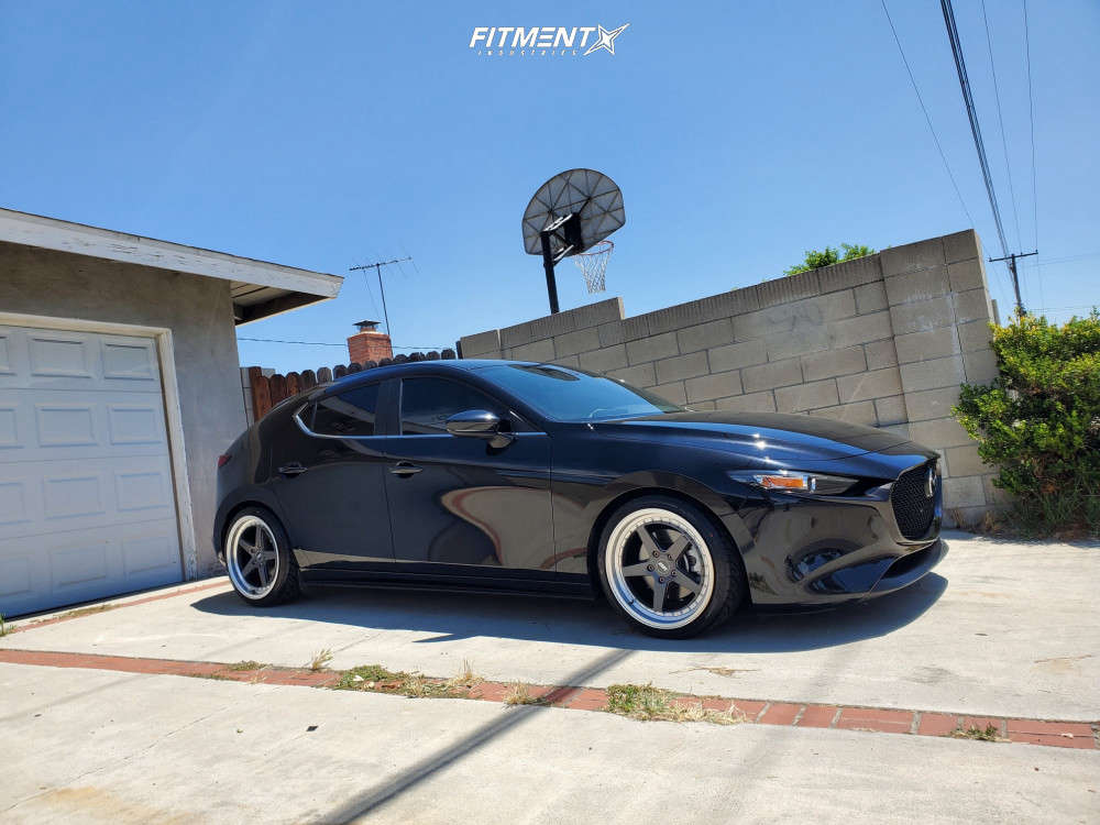 2019 Mazda 3 Base with 18x8.5 ESR Cs5 and Federal 215x40 on Lowering ...