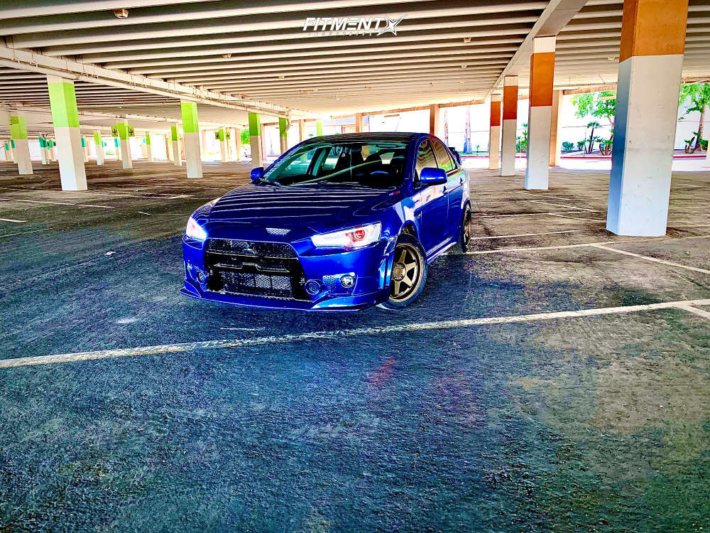 2009 Mitsubishi Lancer ES with 17x8.5 ESR Sr07 and Nitto 225x45 on ...