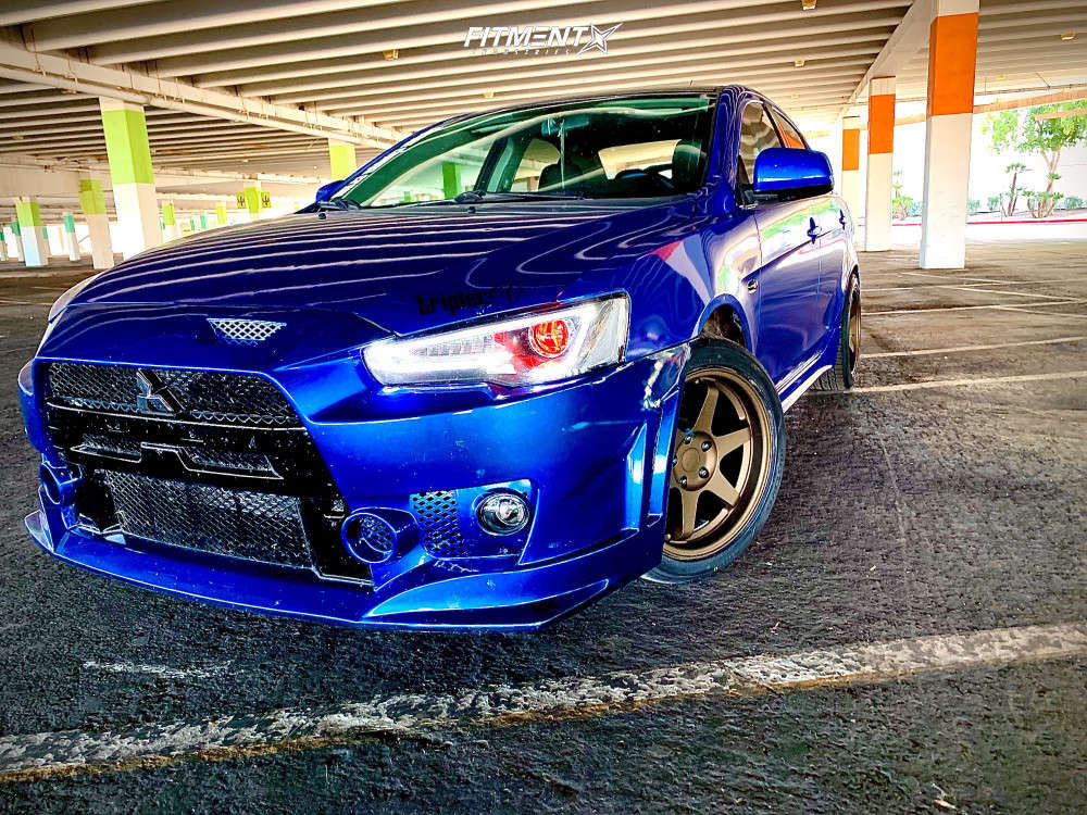2009 Mitsubishi Lancer ES with 17x8.5 ESR Sr07 and Nitto 225x45 on ...