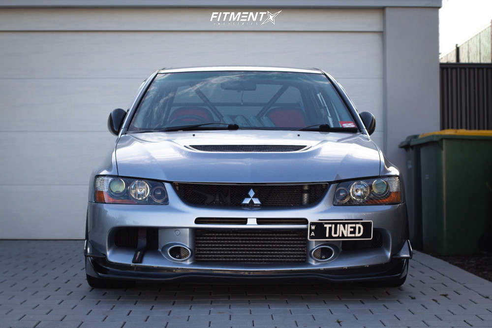 2006 Mitsubishi Lancer Evolution with 18x9.5 Volk Te37sl and Falken ...