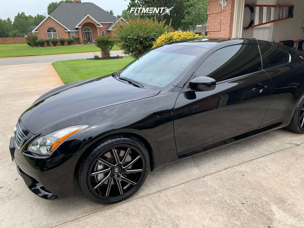 2014 INFINITI Q60 Sport with 20x8.5 Curva C22 and Lionhart 245x35 on ...