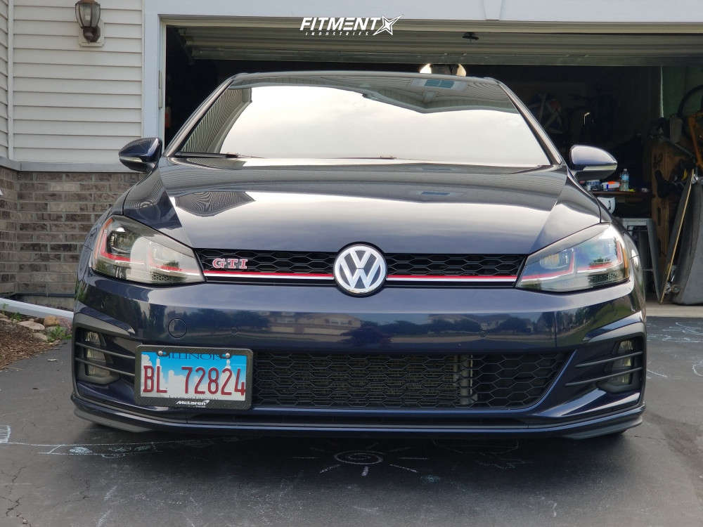 2019 Volkswagen GTI Autobahn with 18x8.5 Motegi Mr147 and Goodyear 225x40 on Lowering Springs ...