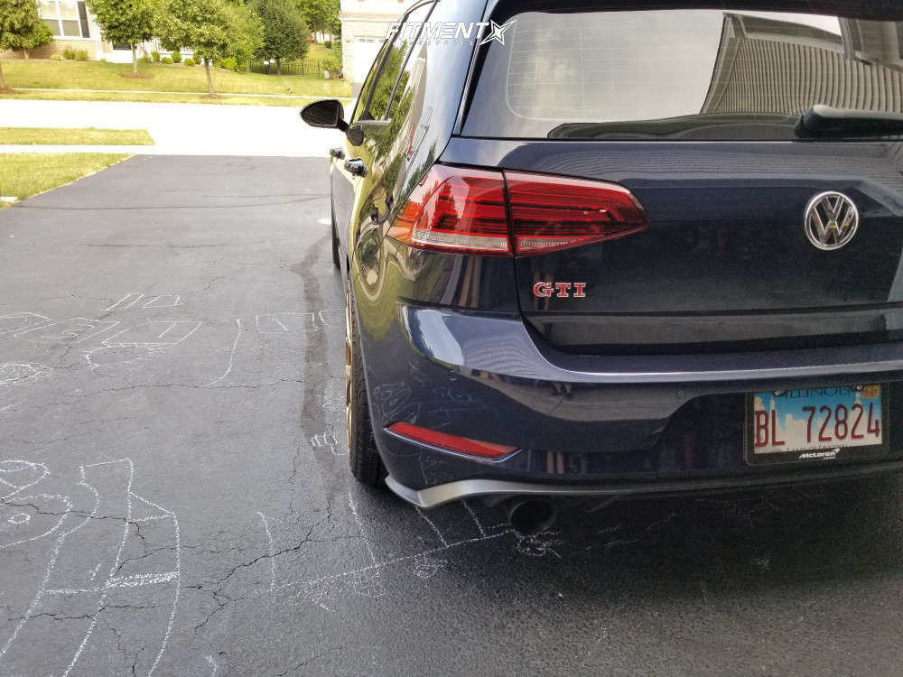 2019 Volkswagen GTI Autobahn with 18x8.5 Motegi Mr147 and Goodyear 225x40 on Lowering Springs ...